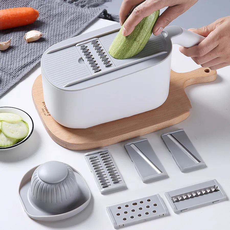 Dụng Cụ Bào Gọt Rau Củ Nhà Bếp ECOCO E1909 6 Lưỡi Đa Năng Sắc Bén